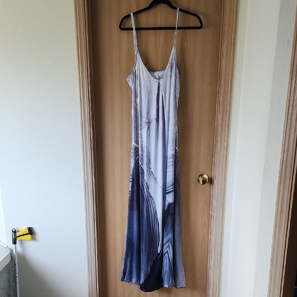 Source Unknown | Dresses | Source Unknown Blue And White Maxi Dress ...